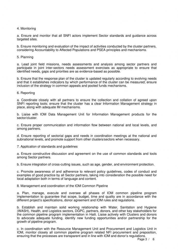 Appel à candidature : OIM recherche un(e) Coordinateur(trice) du ...