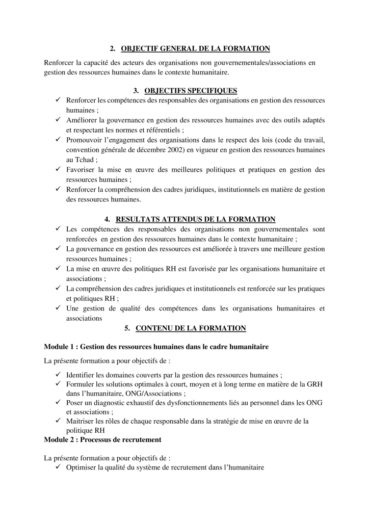 Le Cabinet d’Etudes Socio-Economiques et des Ressources Humaines lance un appel au programme de ...